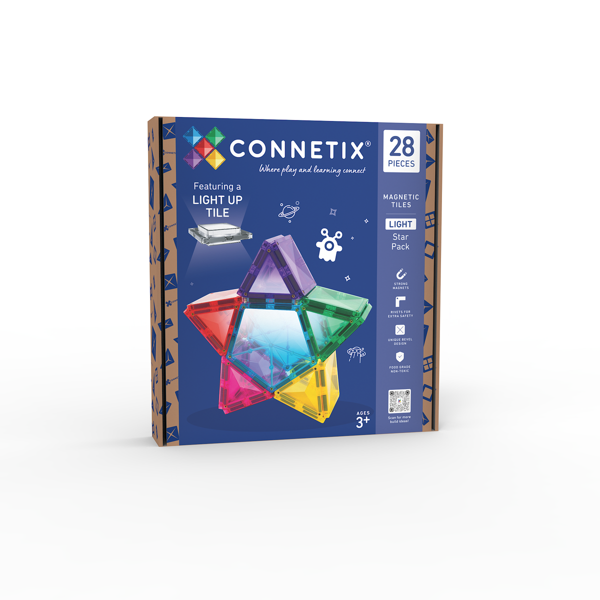 Tessere Magnetiche Traslucide - Light Star Pack Connetix - 28 pezzi ...
