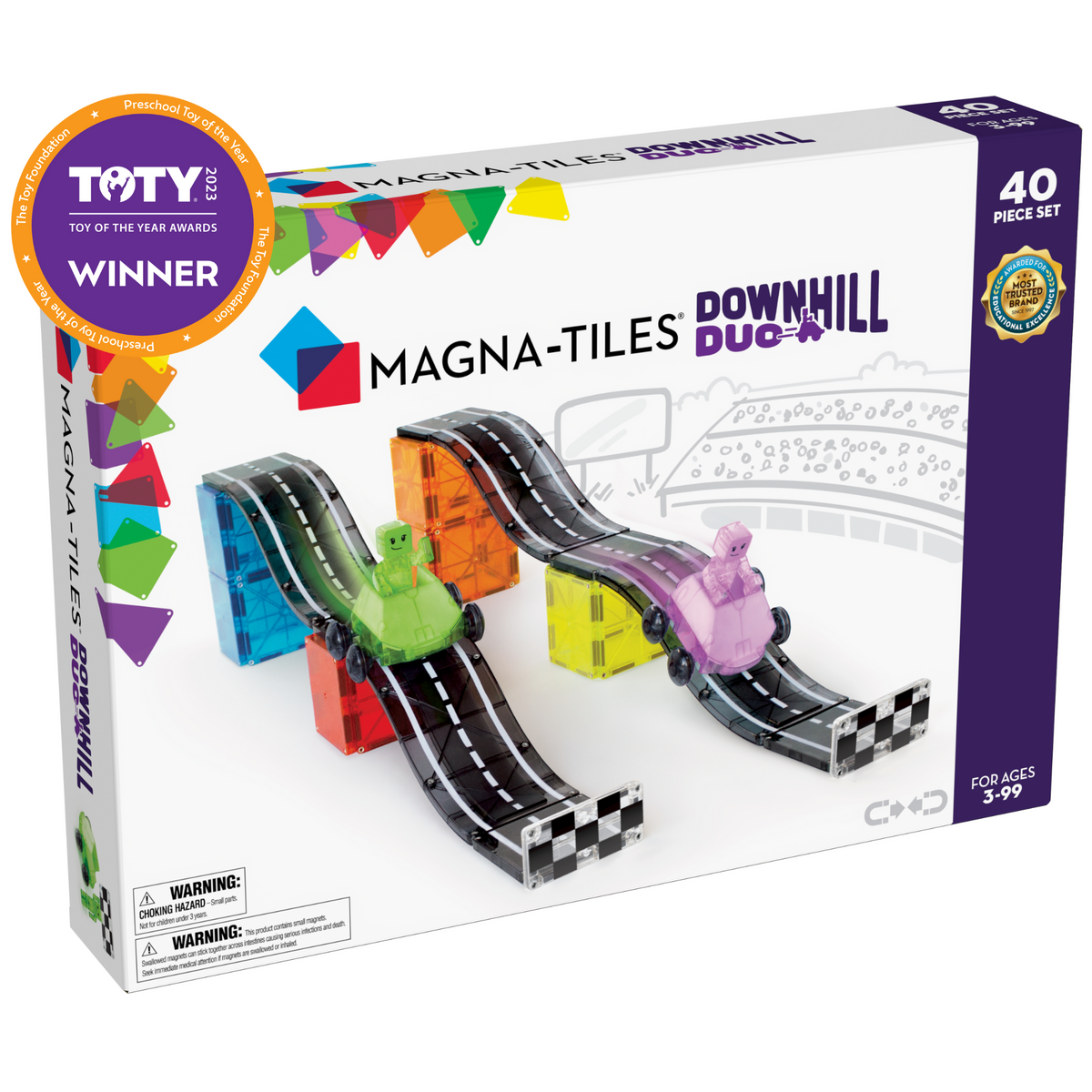 Tessere Magnetiche Traslucide - Pista Downhill Duo - 40 Pezzi - Magna ...