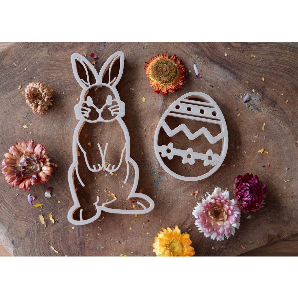 Kinfolk Pantry Rabbit and Easter Egg bioplastic molds for modeling cla ...
