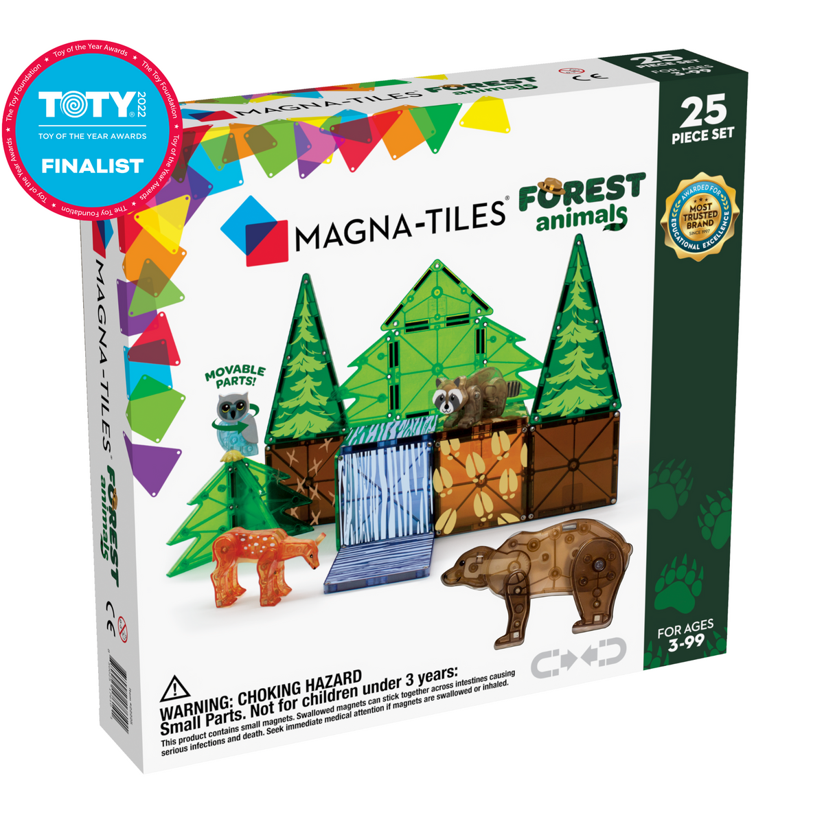 Tessere Magnetiche Traslucide - Animali della Foresta - 25 Pezzi - Mag ...