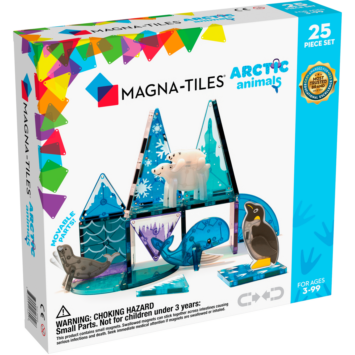Tessere Magnetiche Traslucide - Animali Artici - 25 Pezzi - Magna-Tile ...
